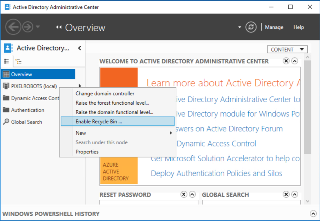 Easy How To Guide: Active Directory Recycle Bin - Pixel Robots.