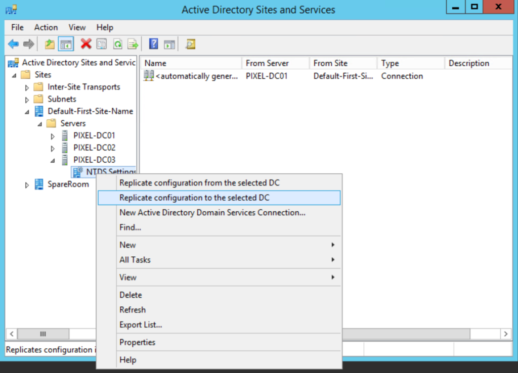 Quick How To Force Active Directory Replication - Pixel Robots.