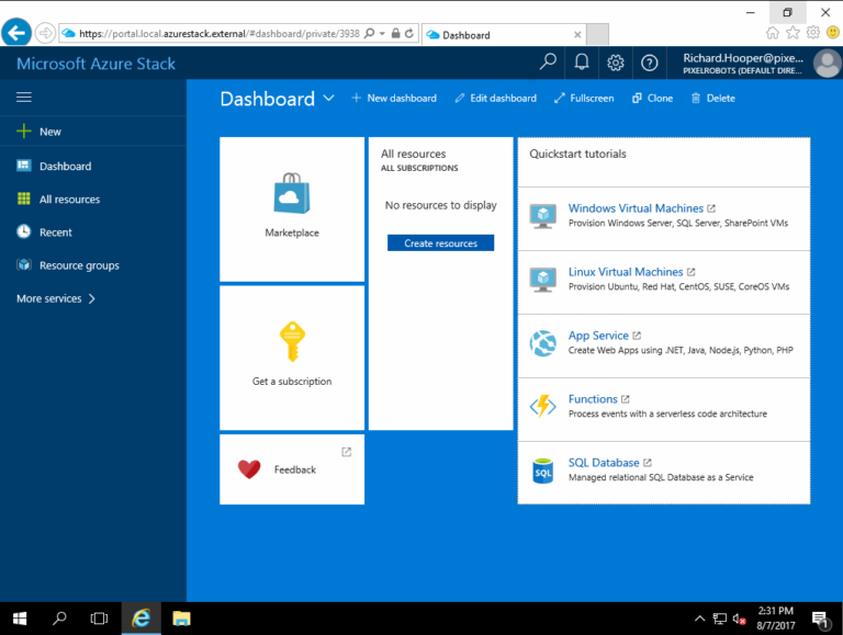 Install Azure Stack Developer Kit. Nested Hyper-V VM - Pixel Robots.