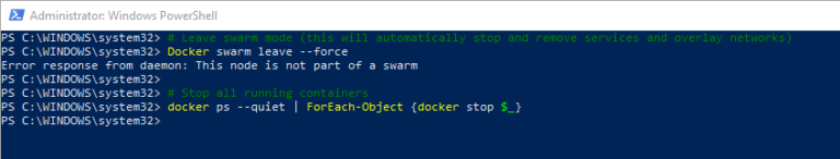 Uninstall Docker on Windows Server 2016 and Windows 10 - Pixel Robots.
