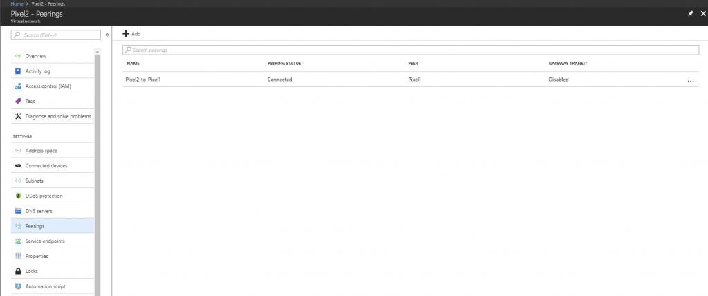 Step by Step guide on setting up Azure vNet Peering - Pixel Robots.