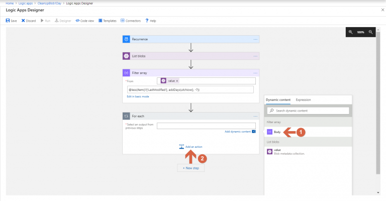 Using Logic Apps To Delete Files Older Than X Number Of Days From Azure